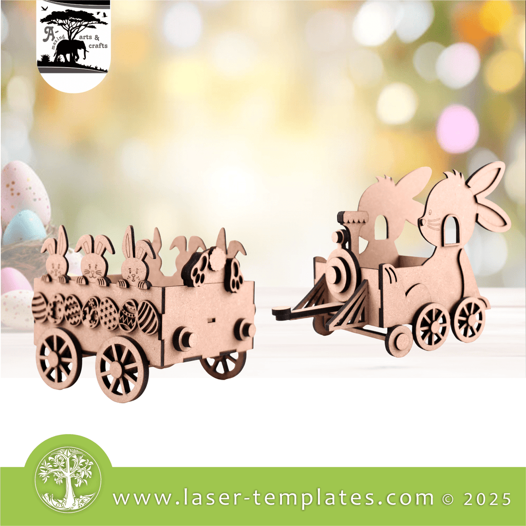 Easter Train – Laser Ready Templates