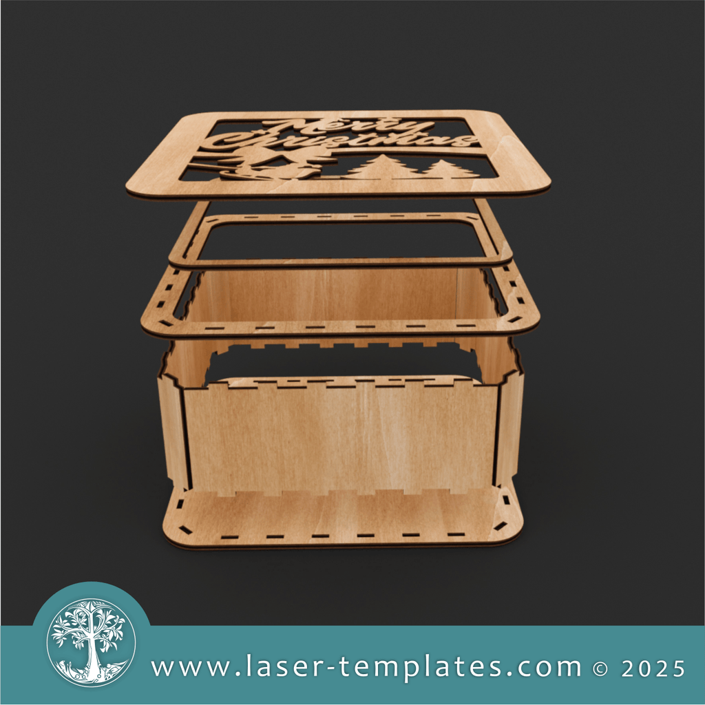 Square Gift Box Bundle – Laser Ready Templates