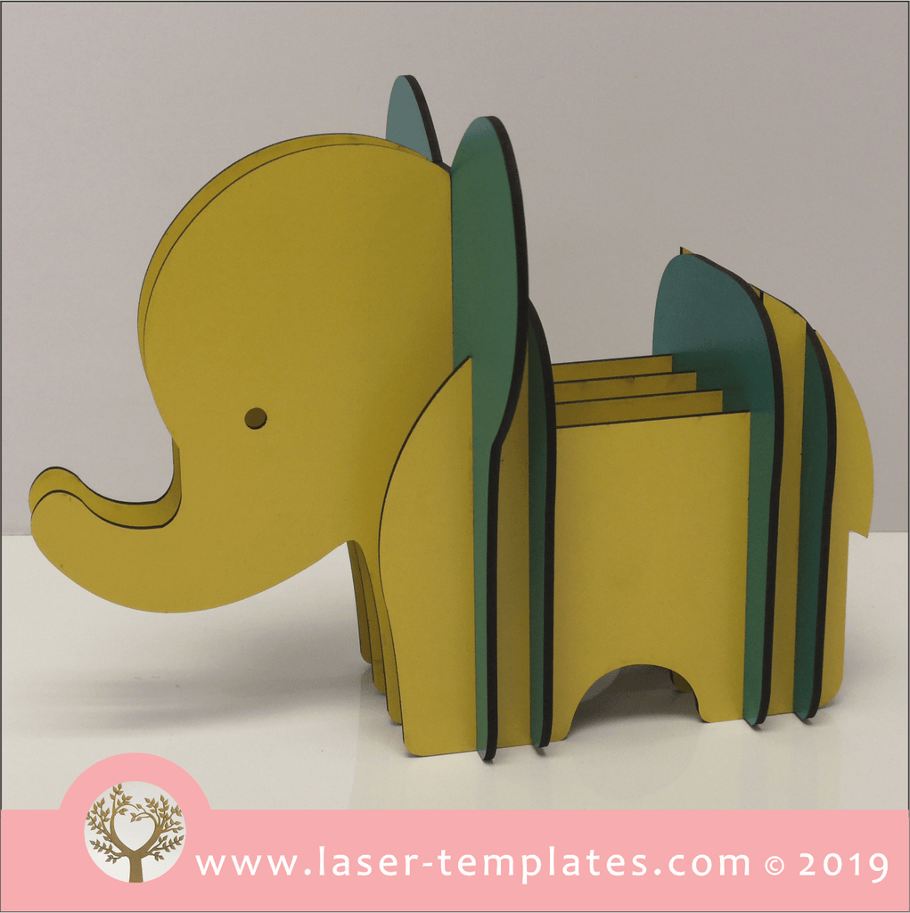 Yellow Elephant Template Seamless Vector Pattern With African Elephant