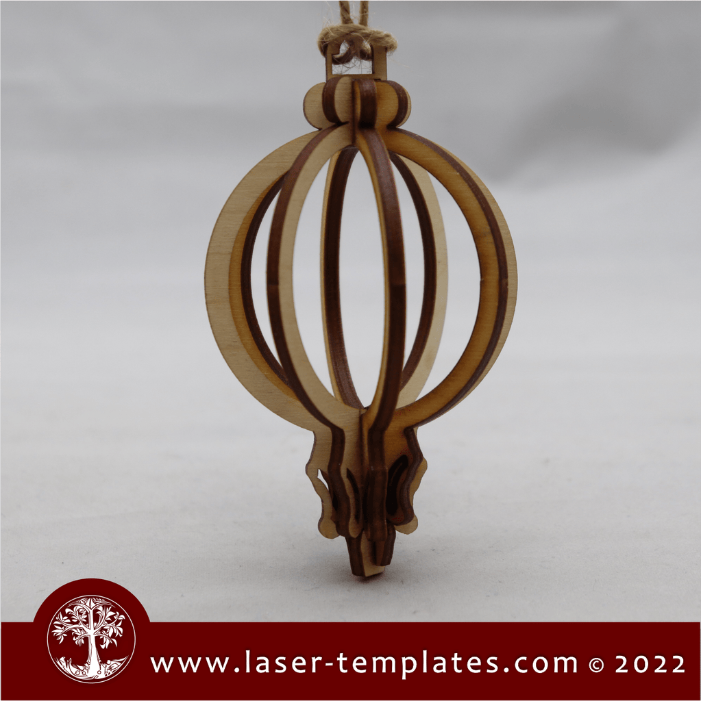 3D Round Ornament – Laser Ready Templates
