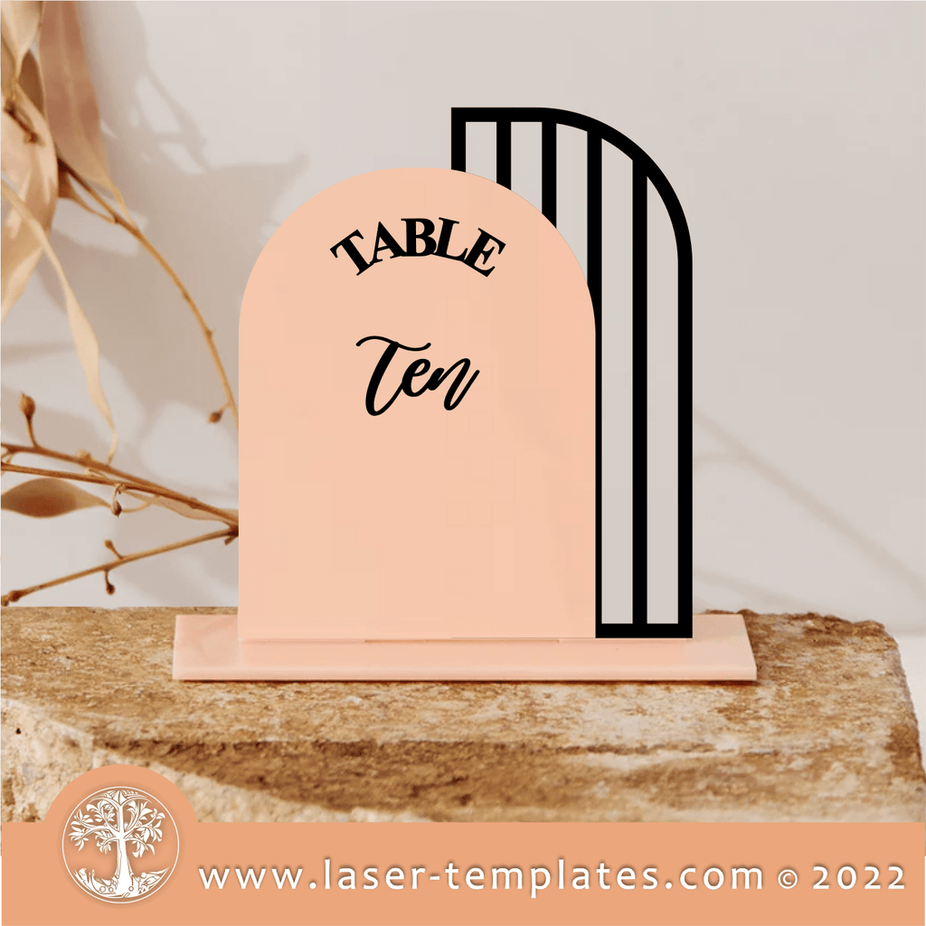 Arch Table Numbers 1-10 – Laser Ready Templates