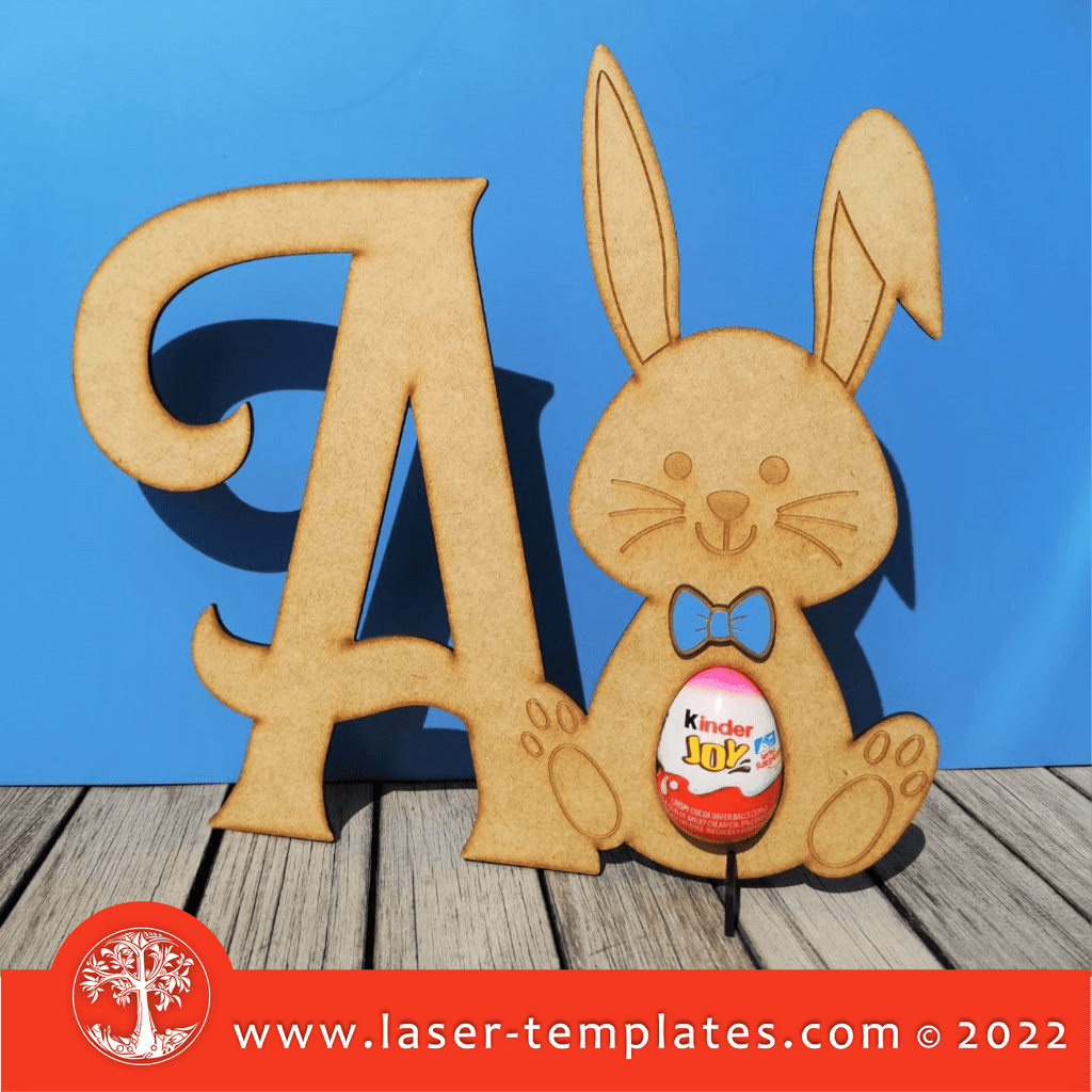 Laser Cut Easter Egg Holder Alphabet Letters Template, Download Vector ...