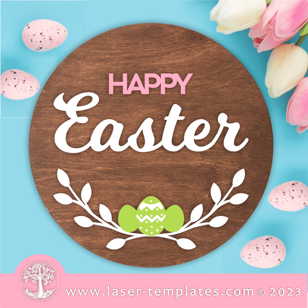 Happy Easter Sign – Laser Ready Templates