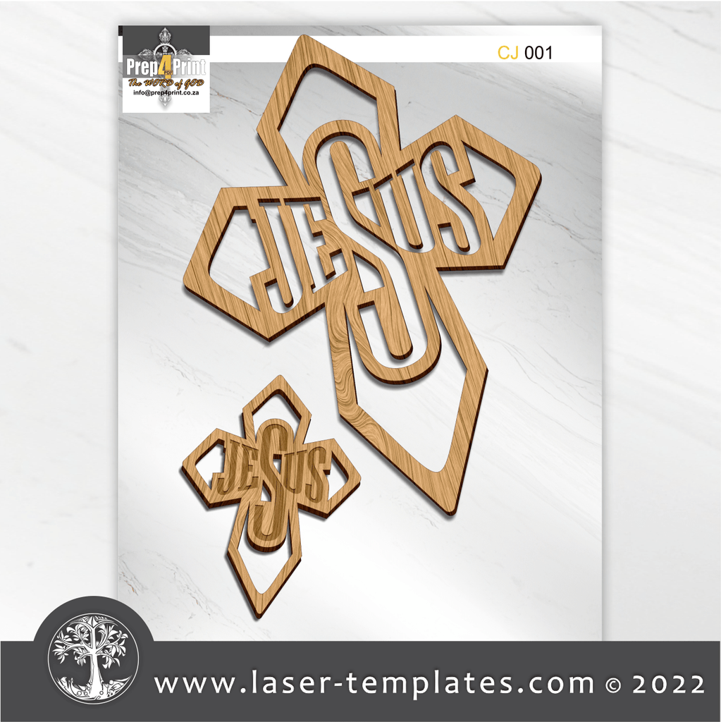 Jesus Cross 3 – Laser Ready Templates