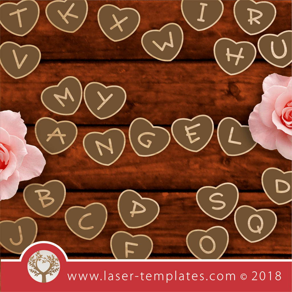 Love Alphabet 2 – Laser Ready Templates