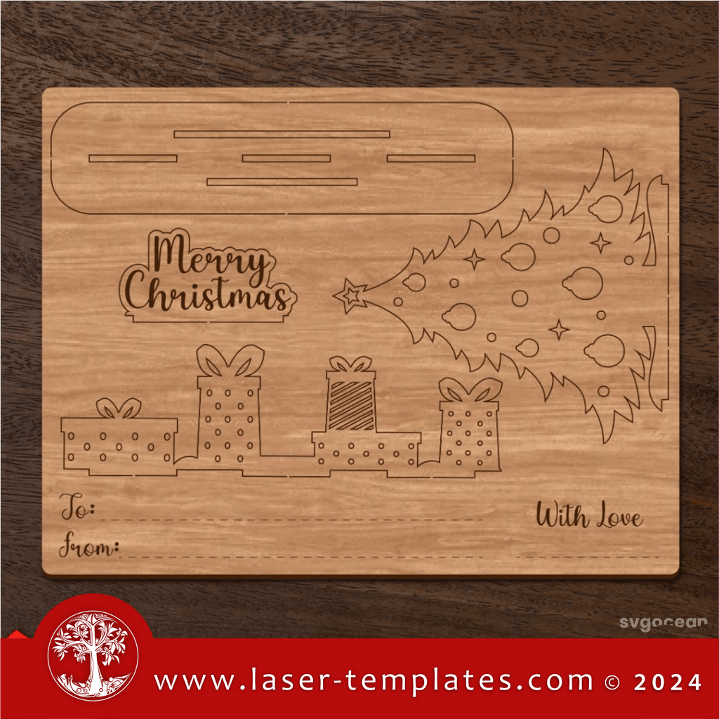 3D Christmas Card 1 – Laser Ready Templates