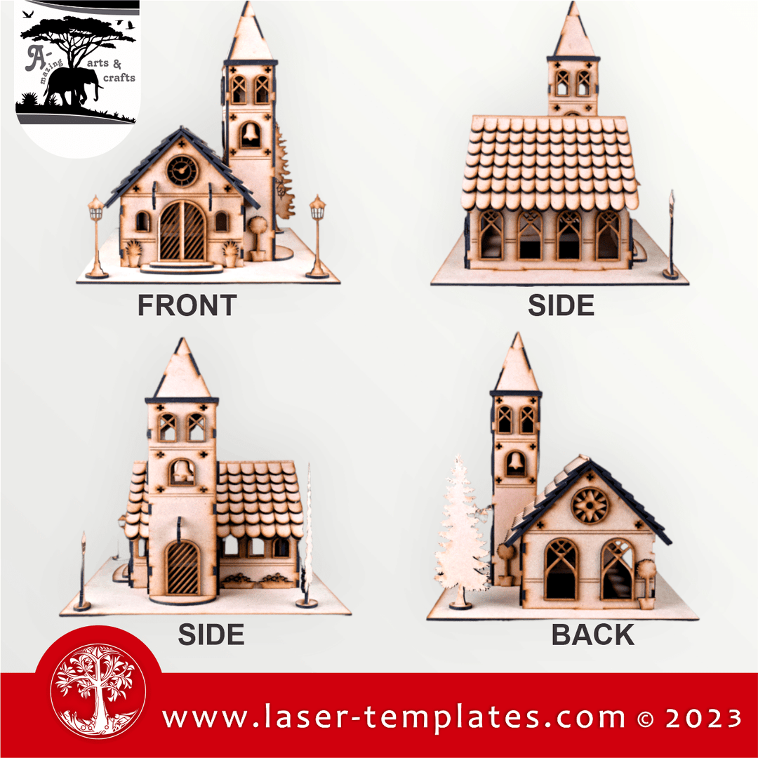 3D-DIY Church Kit – Laser Ready Templates