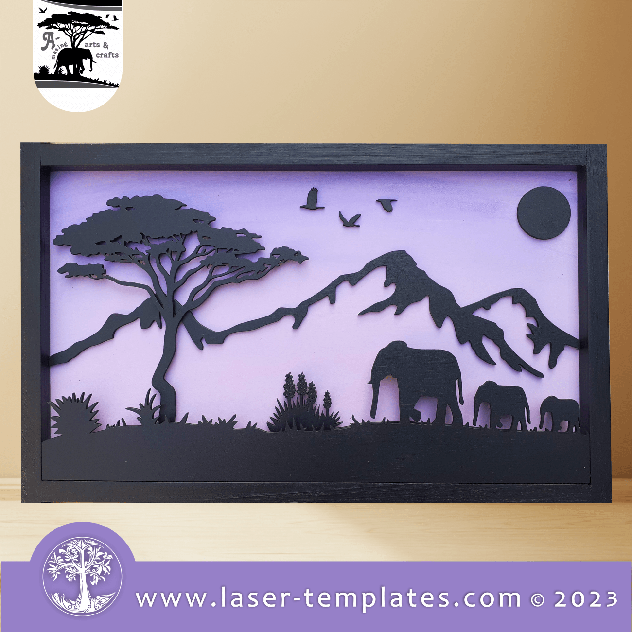 A-mazing Arts & Crafts – Tagged "Elephants" – Laser Ready Templates