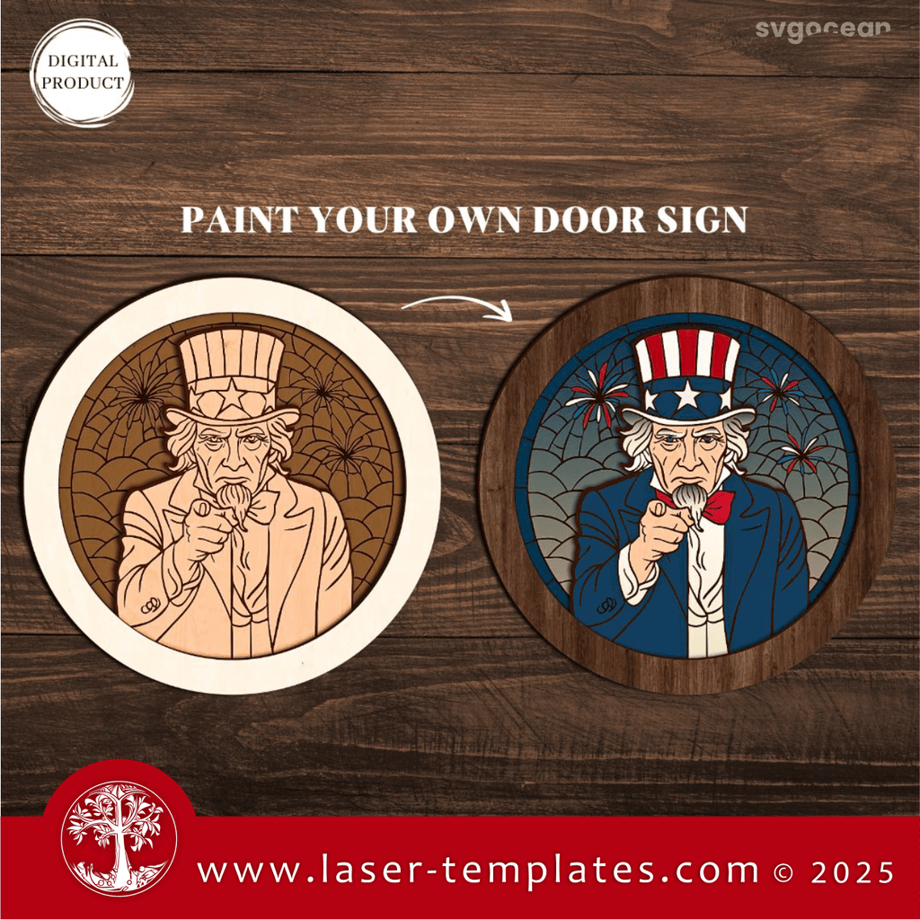 4th of July Signs – Laser Ready Templates