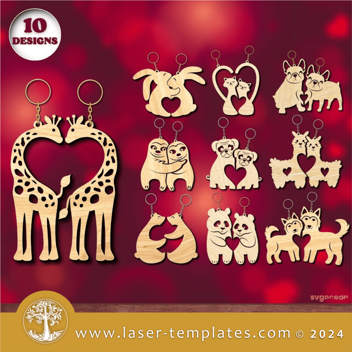 KEYRINGS laser cut Templates. Search 1000's of designs for laser cut ...