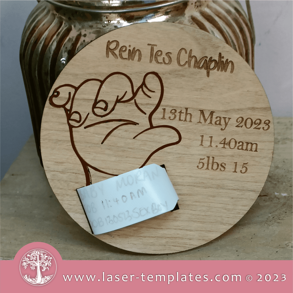 Baby Birth Band Holder – Laser Ready Templates