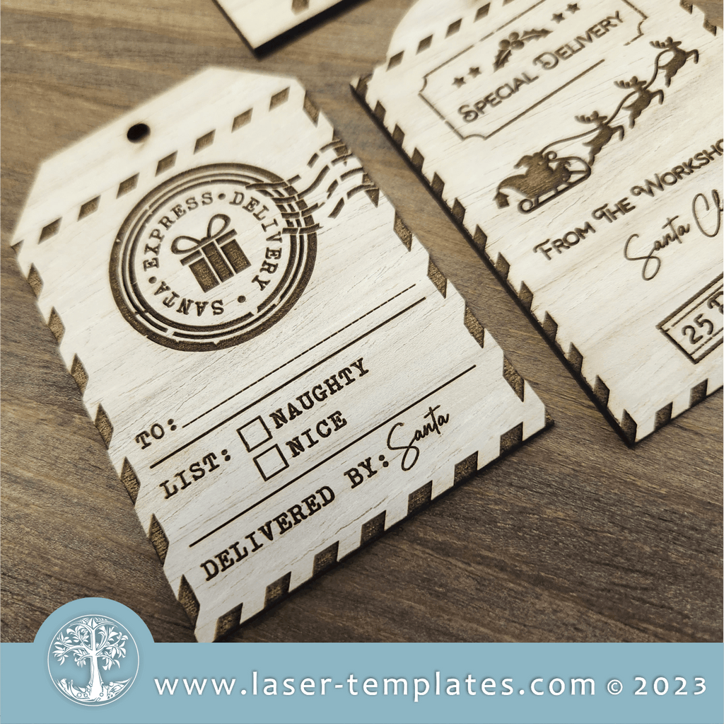 Christmas Mail Tags – Laser Ready Templates