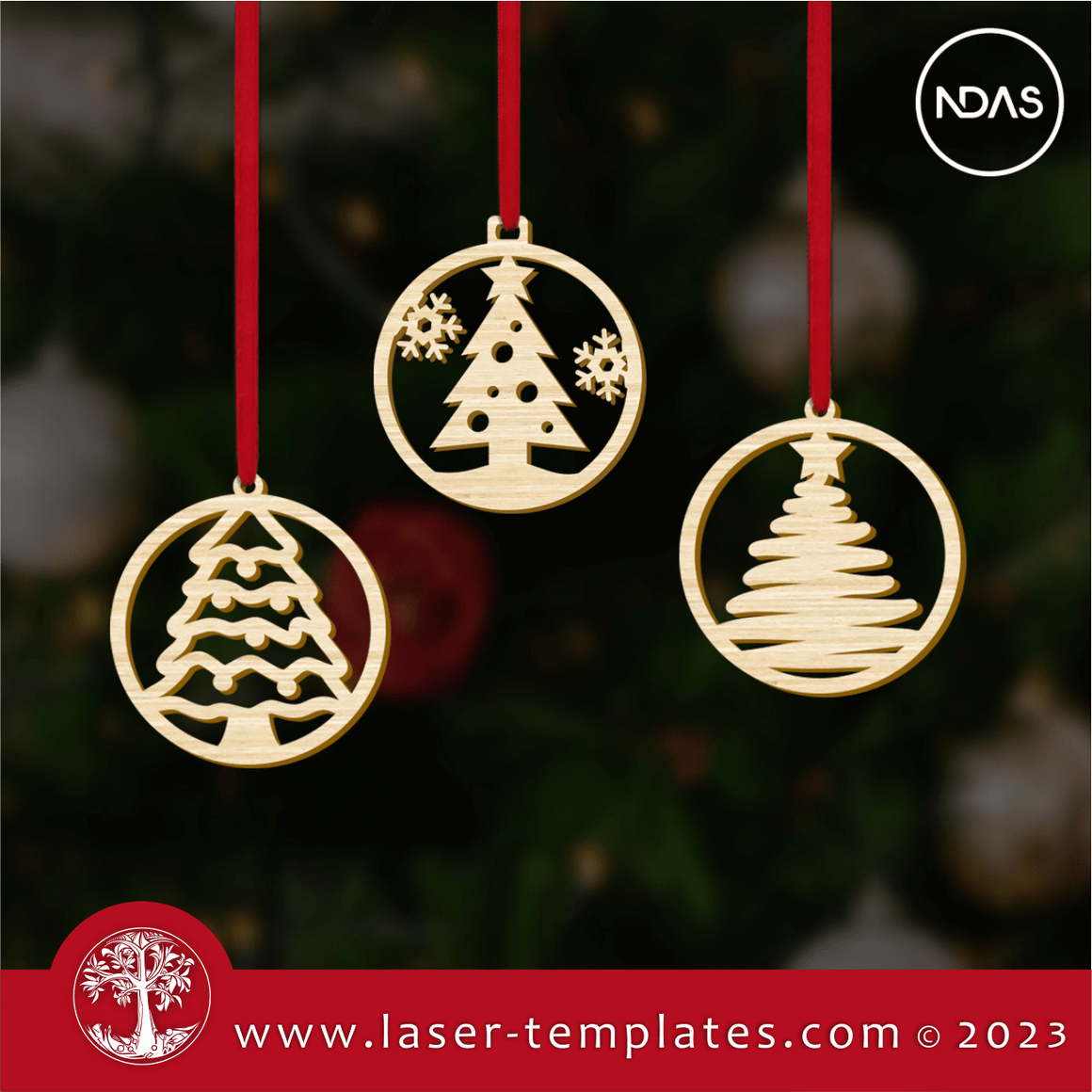 Laser Cut Christmas Trees & Decor Templates. Download Vector Patterns ...