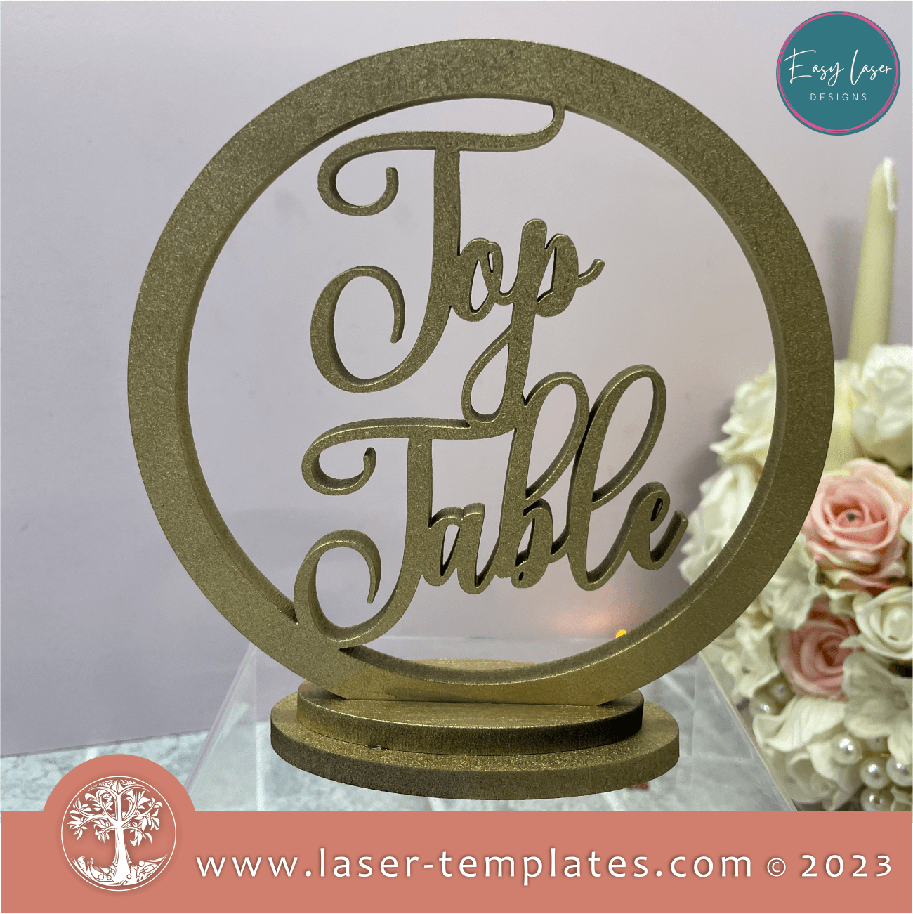 Circle Frame Table Numbers 1-12 – Laser Ready Templates