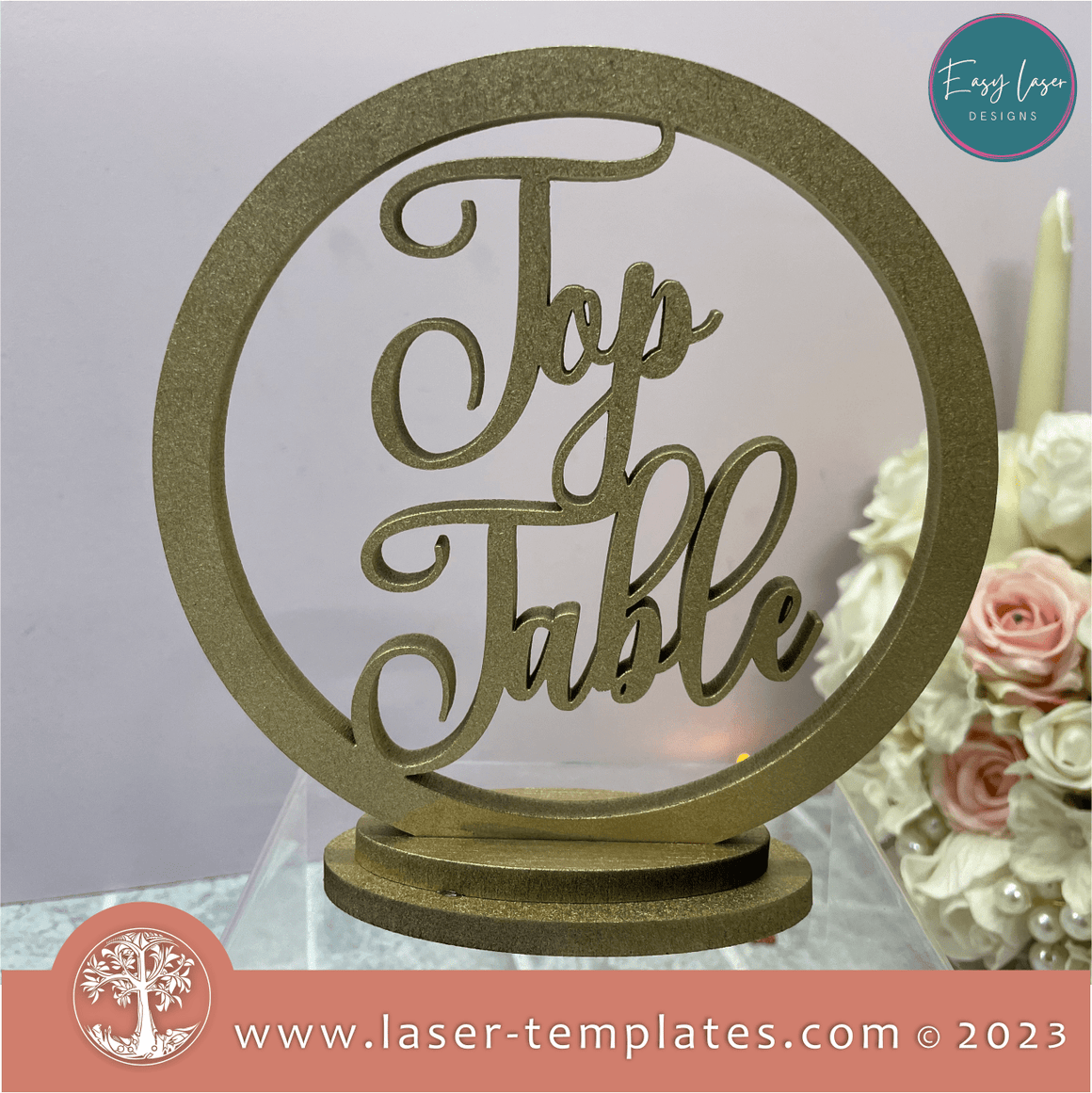 Circle Frame Table Numbers 1-12 – Laser Ready Templates