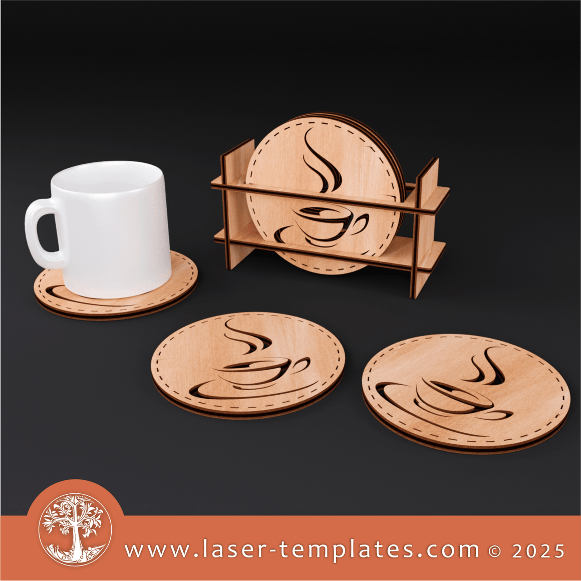 Laser Cut Coaster Templates. Download Vector Designs. – Laser Ready ...