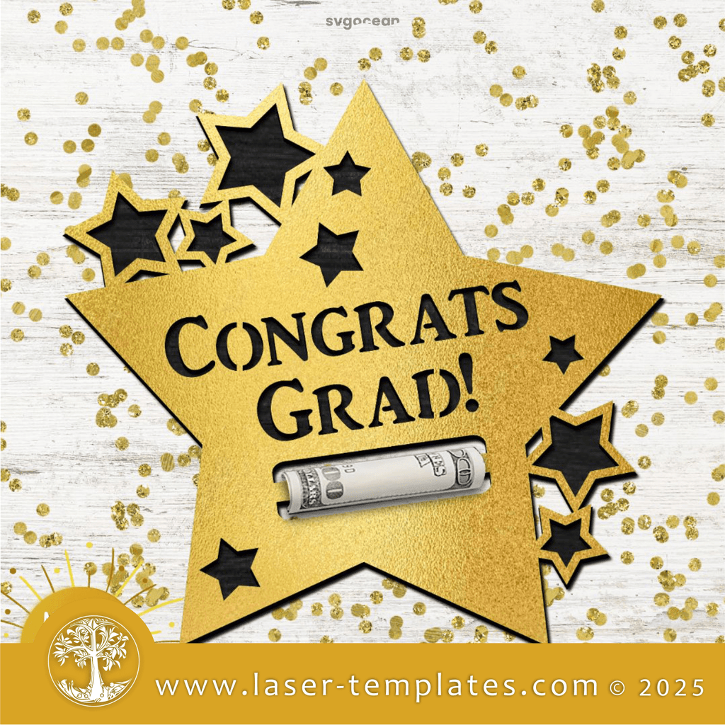 Congrats Grad Money Holder – Laser Ready Templates