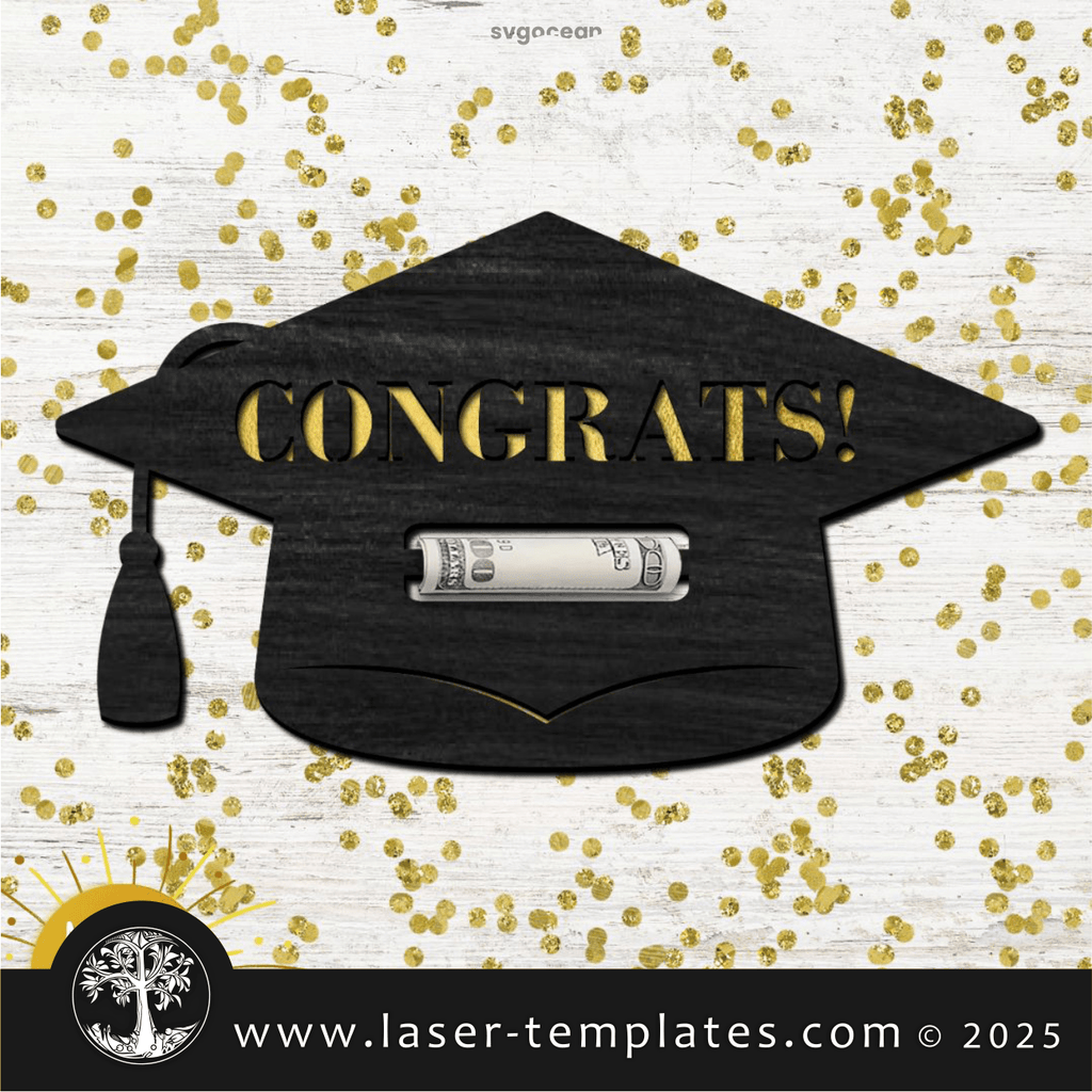 Congrats Graduation Money Holder – Laser Ready Templates