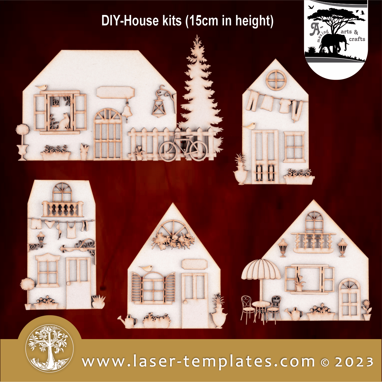 3D Laser Cut Model Template Collection. Download Vector files. – Tagged ...