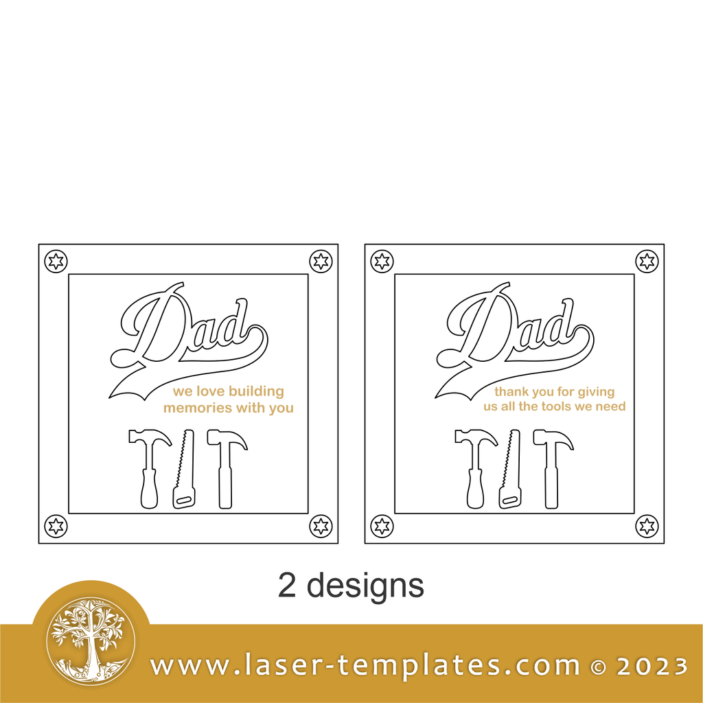Dad Tools Sign – Laser Ready Templates
