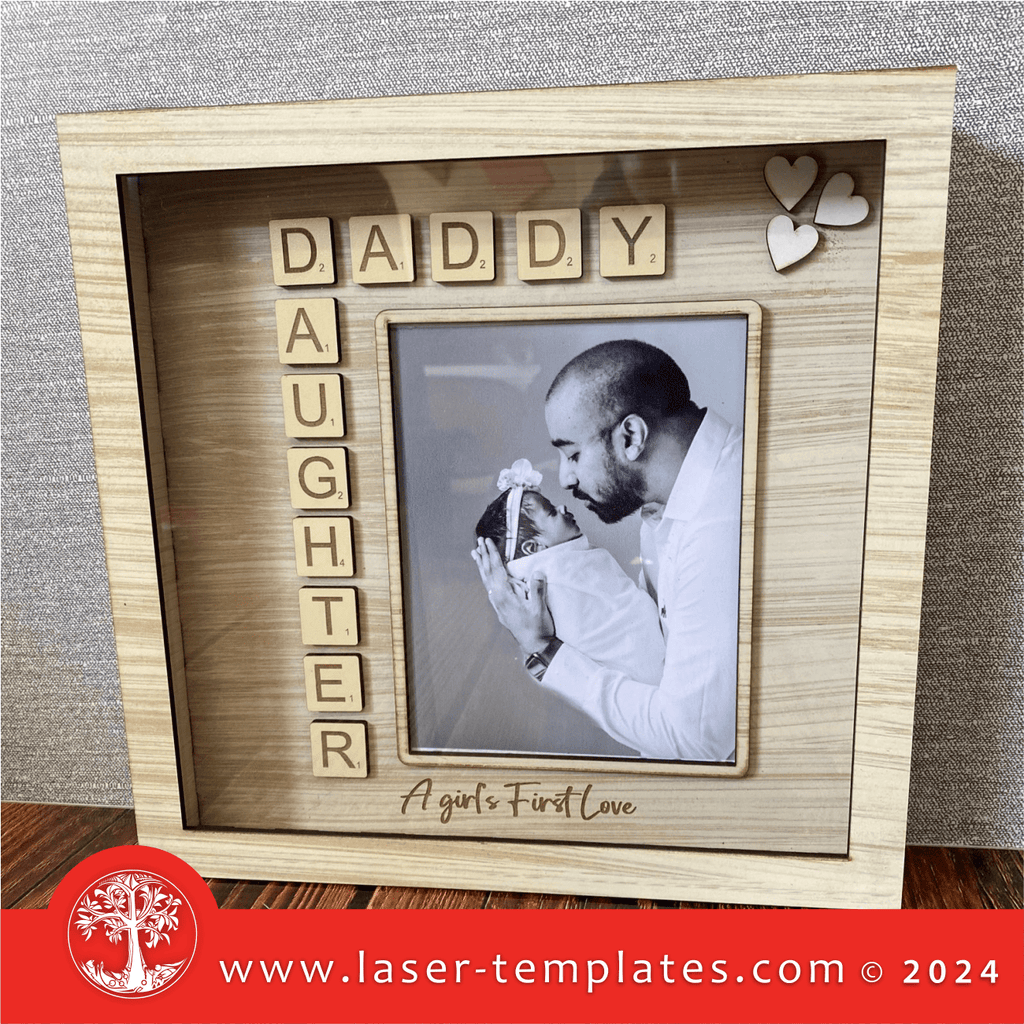 Daddy Daughter Frame – Laser Ready Templates