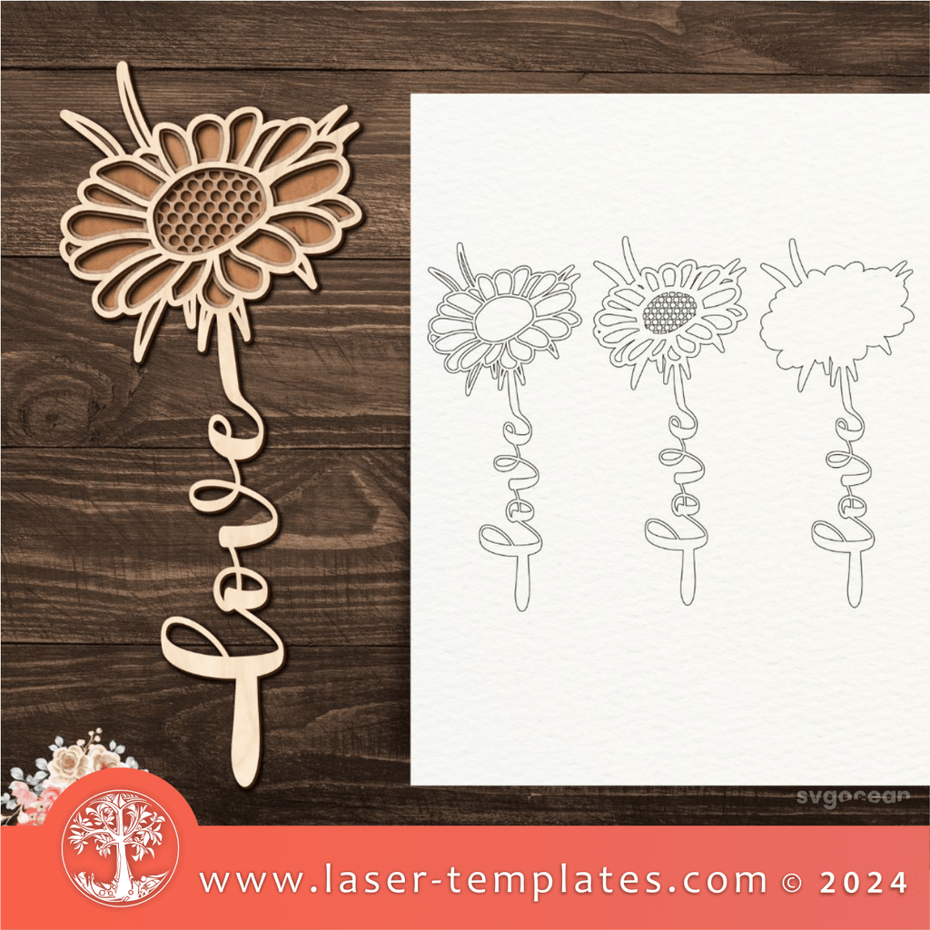 Daisy Word Flowers – Laser Ready Templates