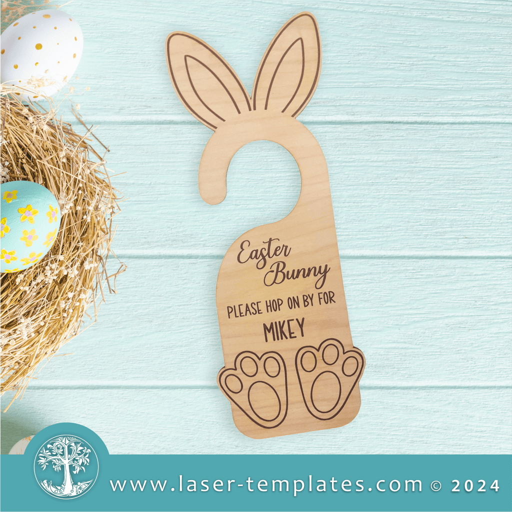 Easter Door Knob Hanger – Laser Ready Templates