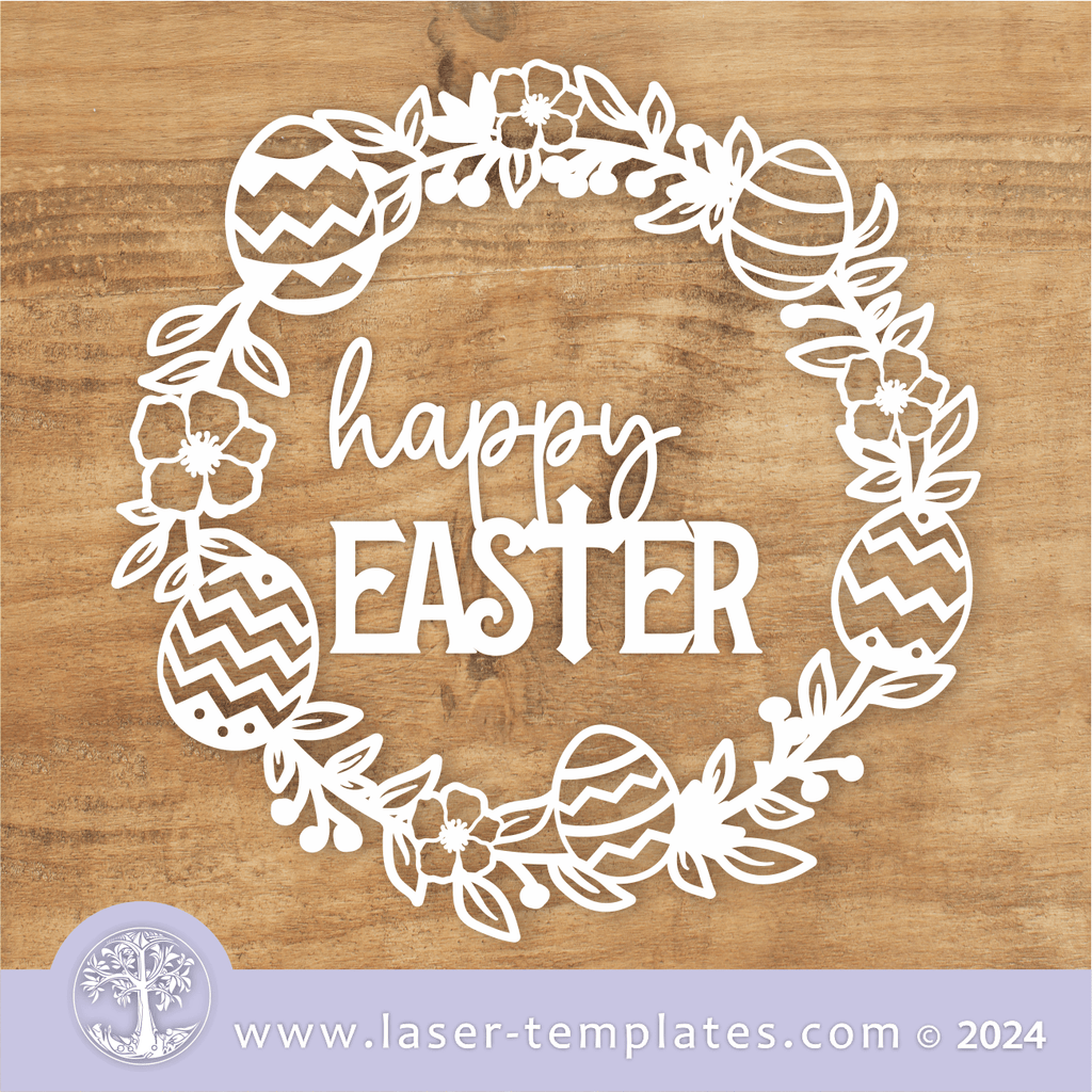 Easter Wreath – Laser Ready Templates