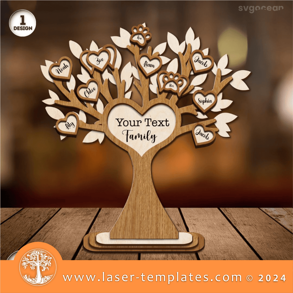 Family Tree – Laser Ready Templates