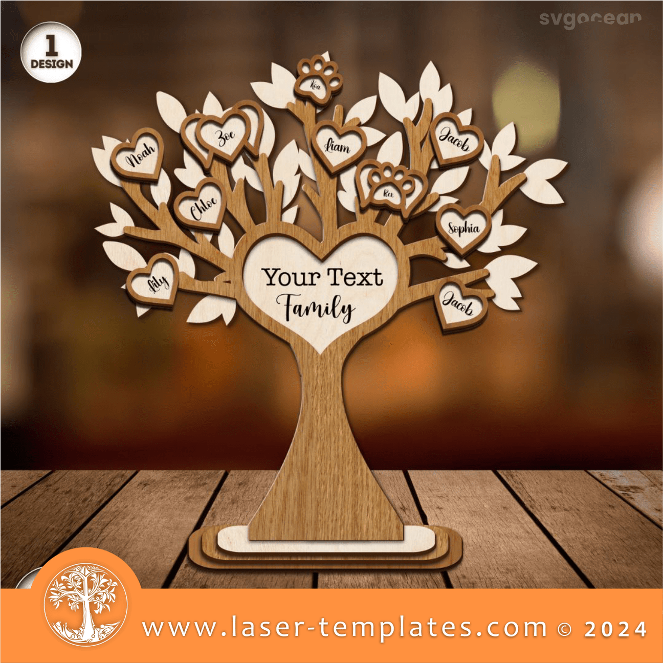 Life Size laser cut Tree Puzzle Template from Laser templates – Laser ...