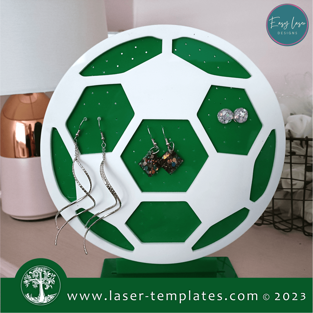 Football Earring Stand – Laser Ready Templates