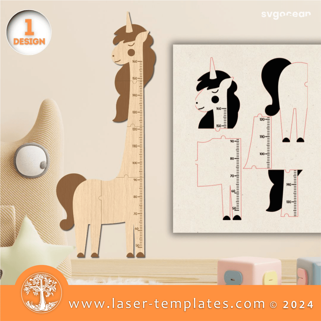 Growth Chart Bundle Set of 6 – Laser Ready Templates