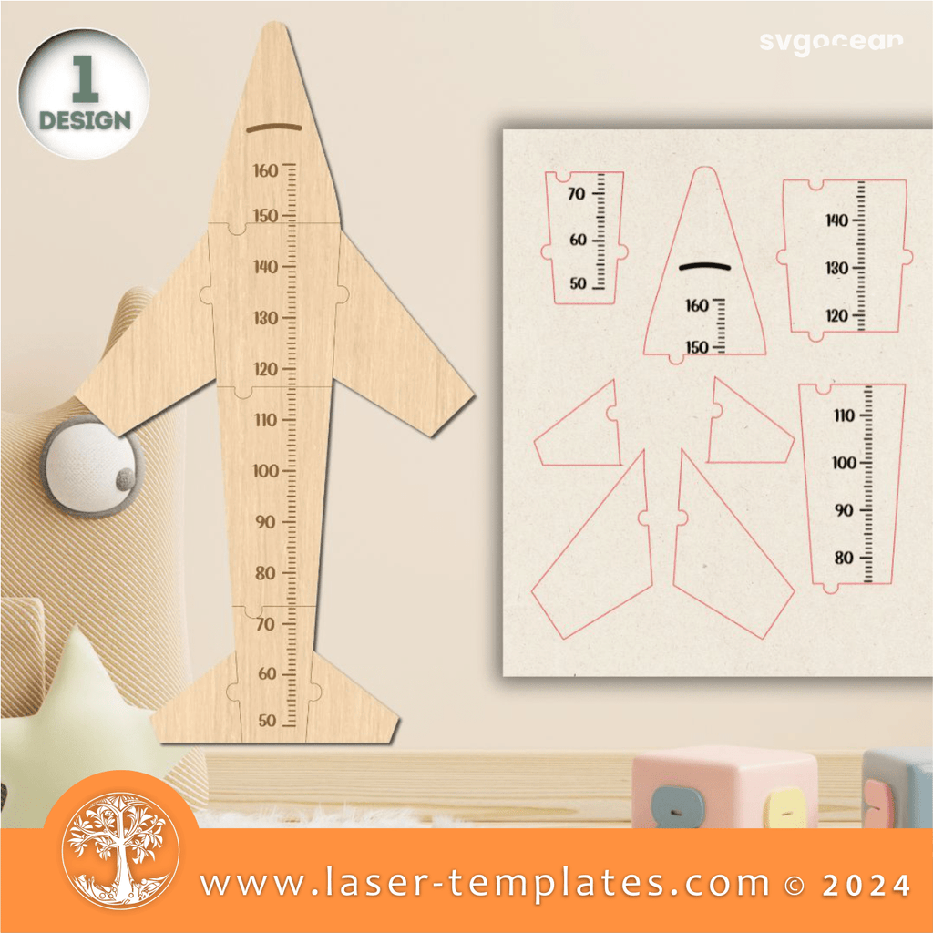 Growth Chart Bundle Set of 6 – Laser Ready Templates