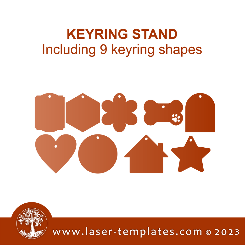 Keyring Display Stand – Laser Ready Templates