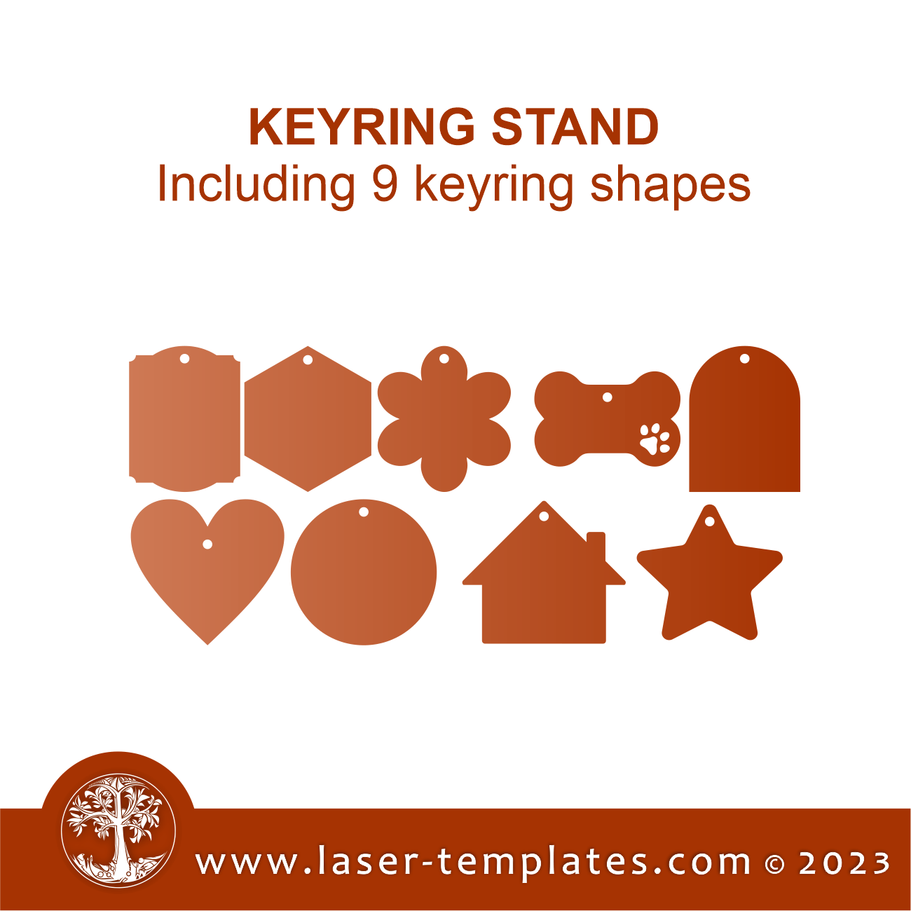 Keyring Display Stand – Laser Ready Templates