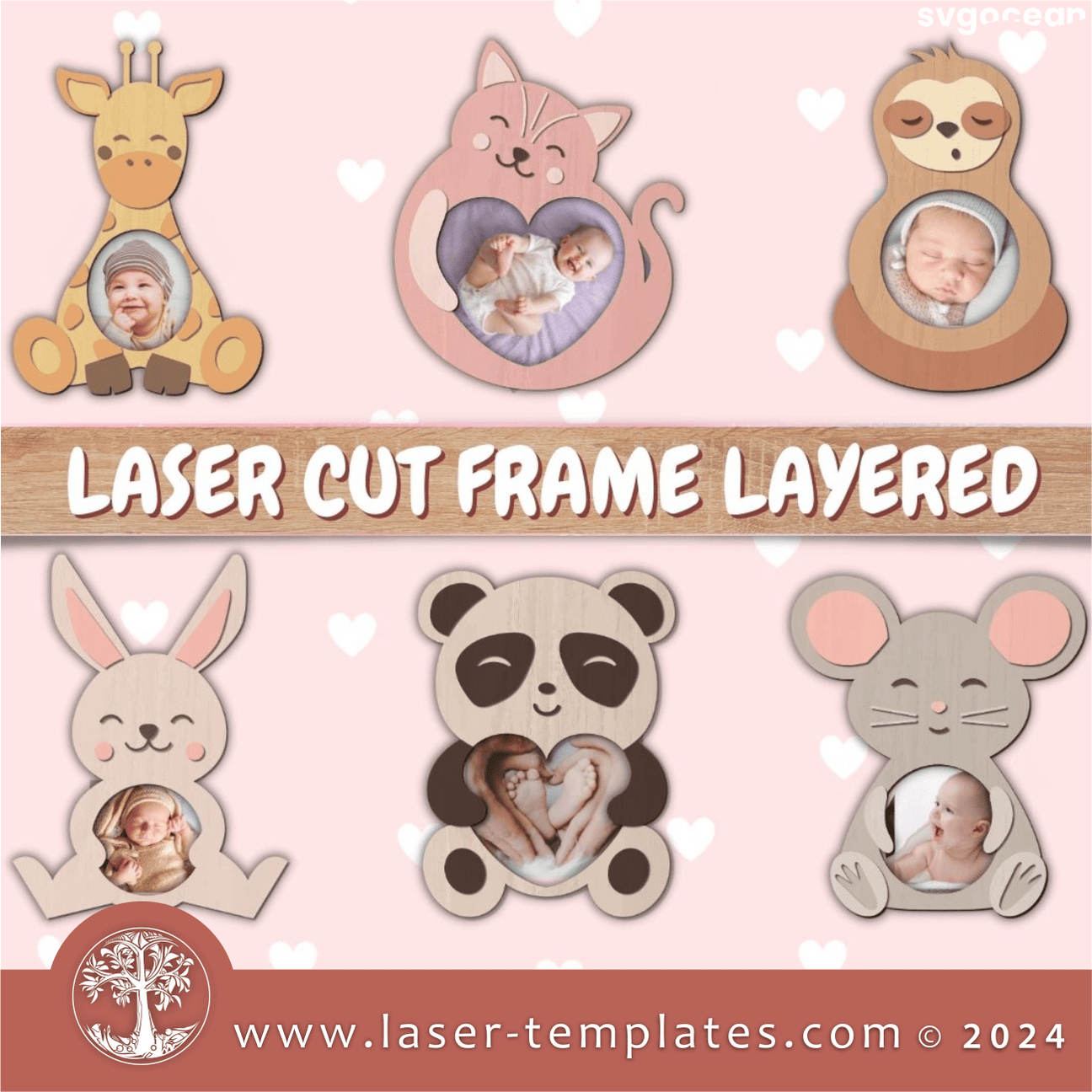 Photo frame tree template, online laser cut design store. – Laser Ready ...