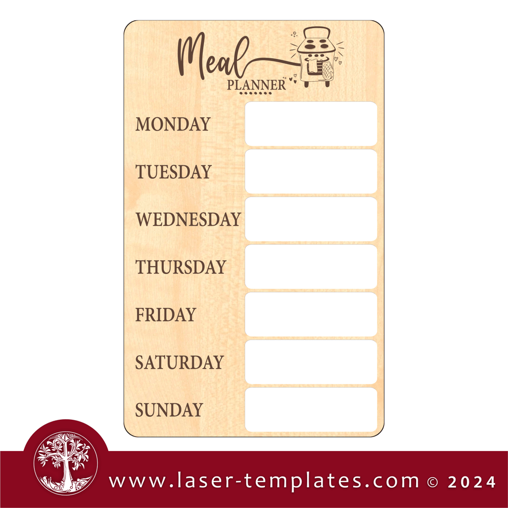 Meal Planner Sign – Laser Ready Templates
