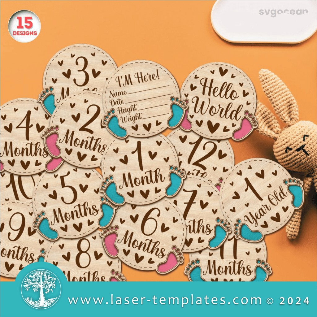 Milestone Cards – Laser Ready Templates