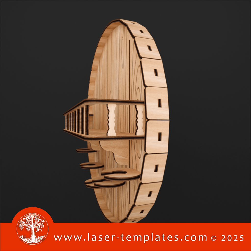Mini Bar Shelf – Laser Ready Templates