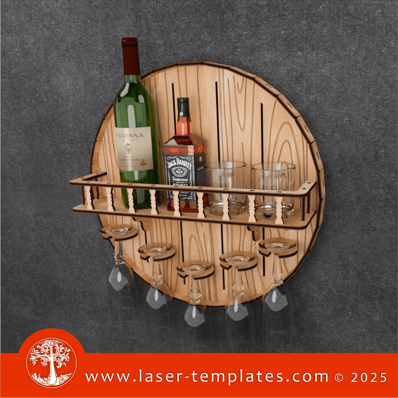 Mini Bar Shelf – Laser Ready Templates