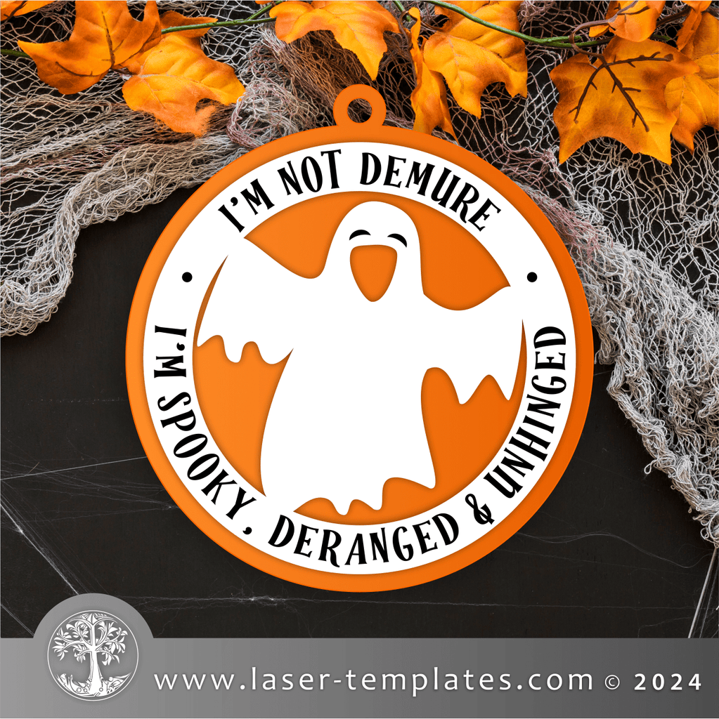 Not Demure Keyring – Laser Ready Templates