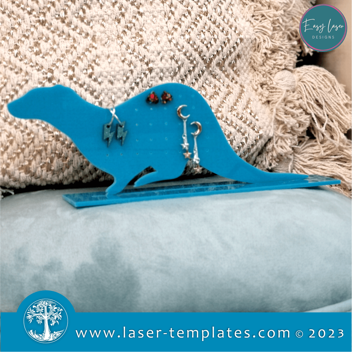 Otter Earring Stand – Laser Ready Templates