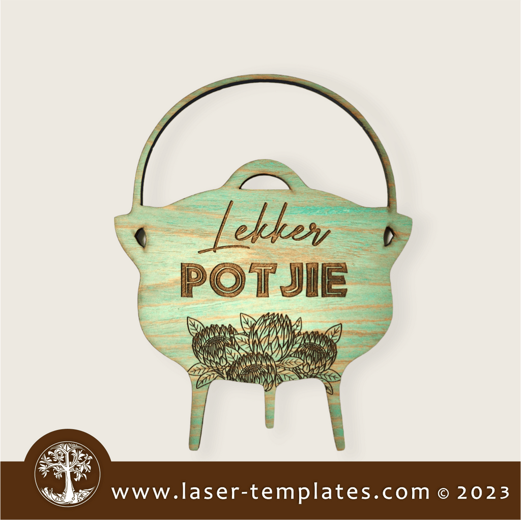 Potjie Pot Sign – Laser Ready Templates