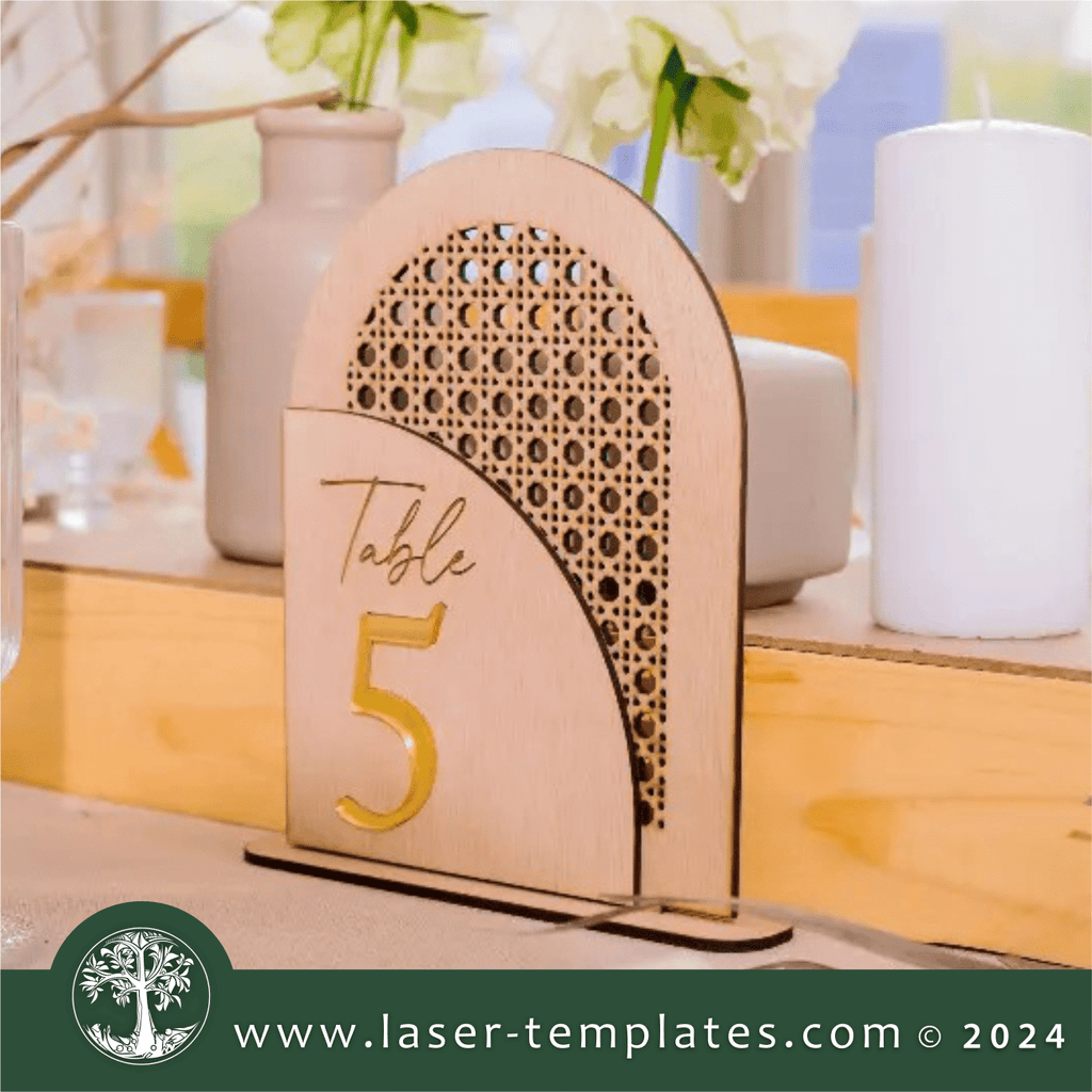 Rattan Table Numbers 1 - 15 – Laser Ready Templates