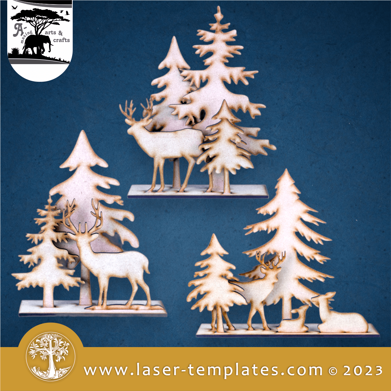 Laser cut Tree Template collection. Download Vector designs. – Tagged ...