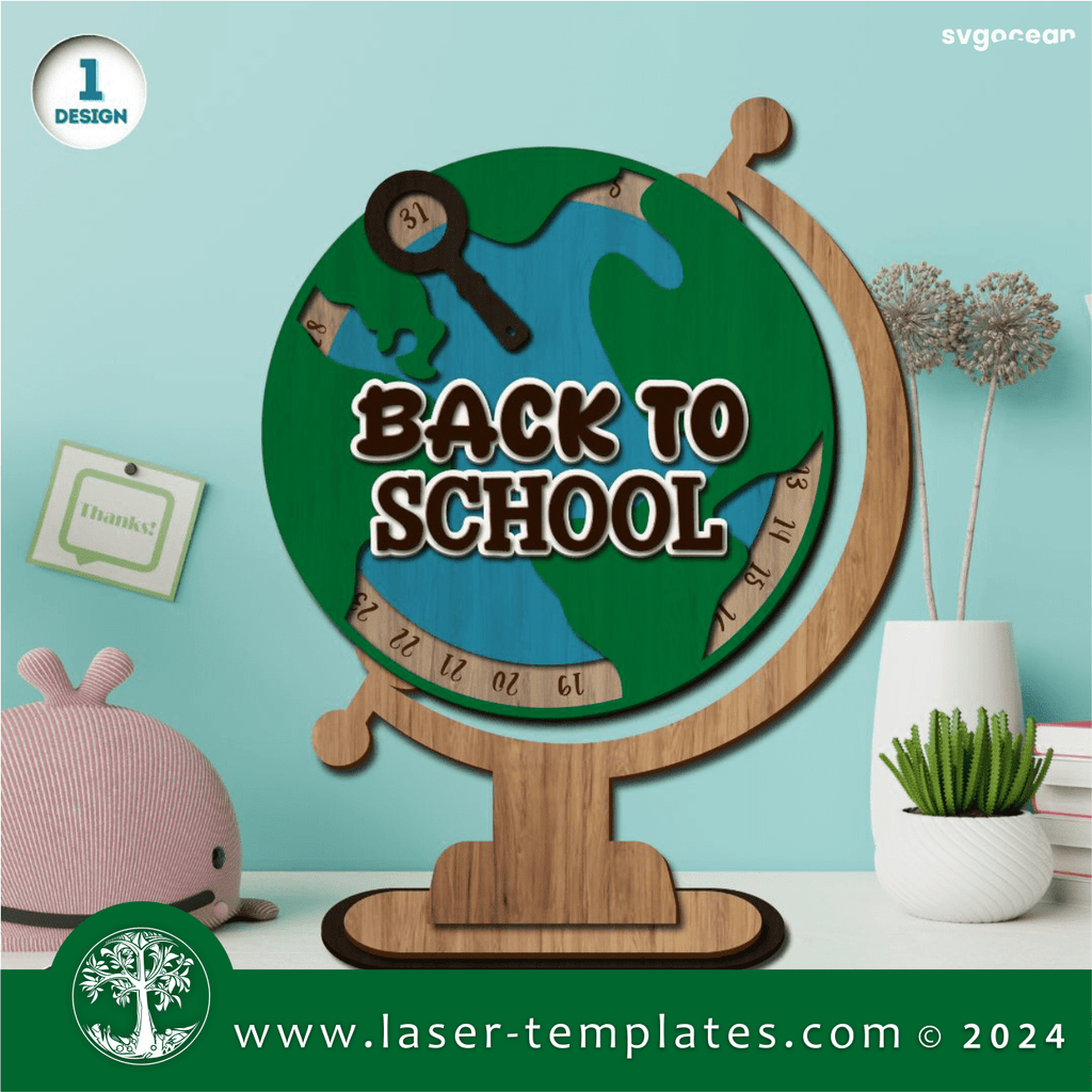 School Countdown Calendar – Laser Ready Templates