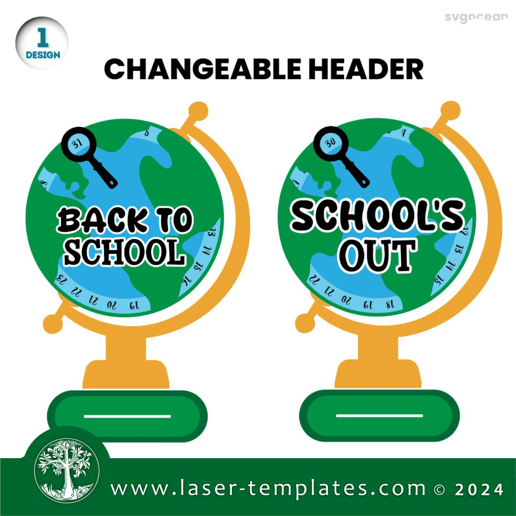 School Countdown Calendar – Laser Ready Templates