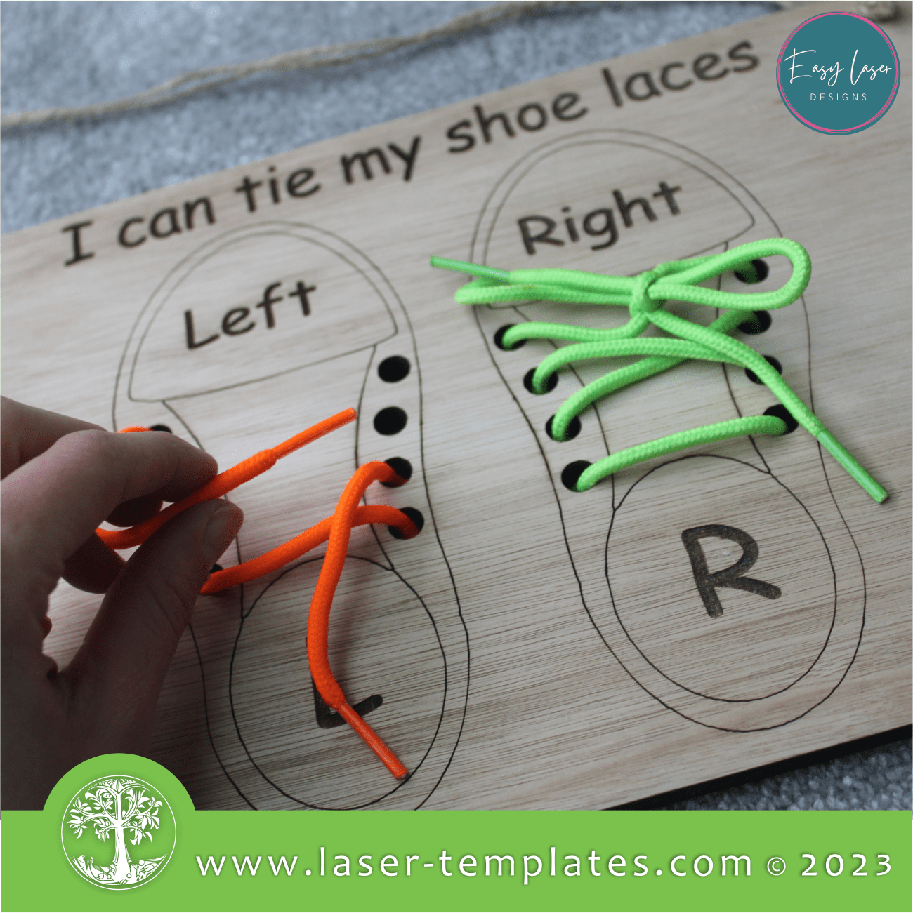 Shoe Lace Tie Template – Laser Ready Templates