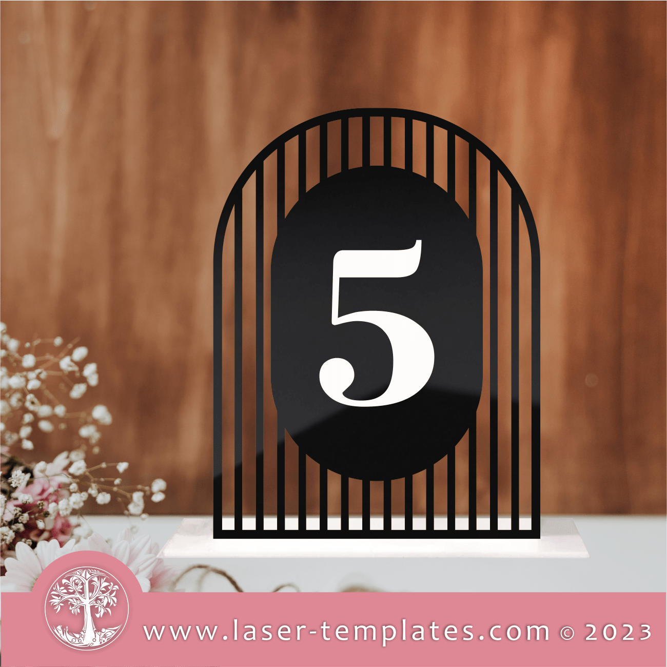 Table Numbers 1-10 – Laser Ready Templates