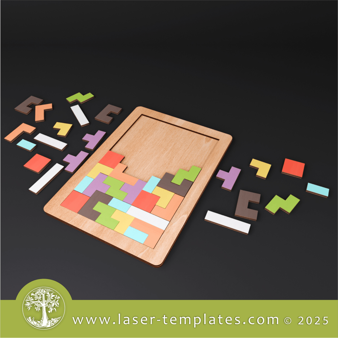 Tetris Game – Laser Ready Templates